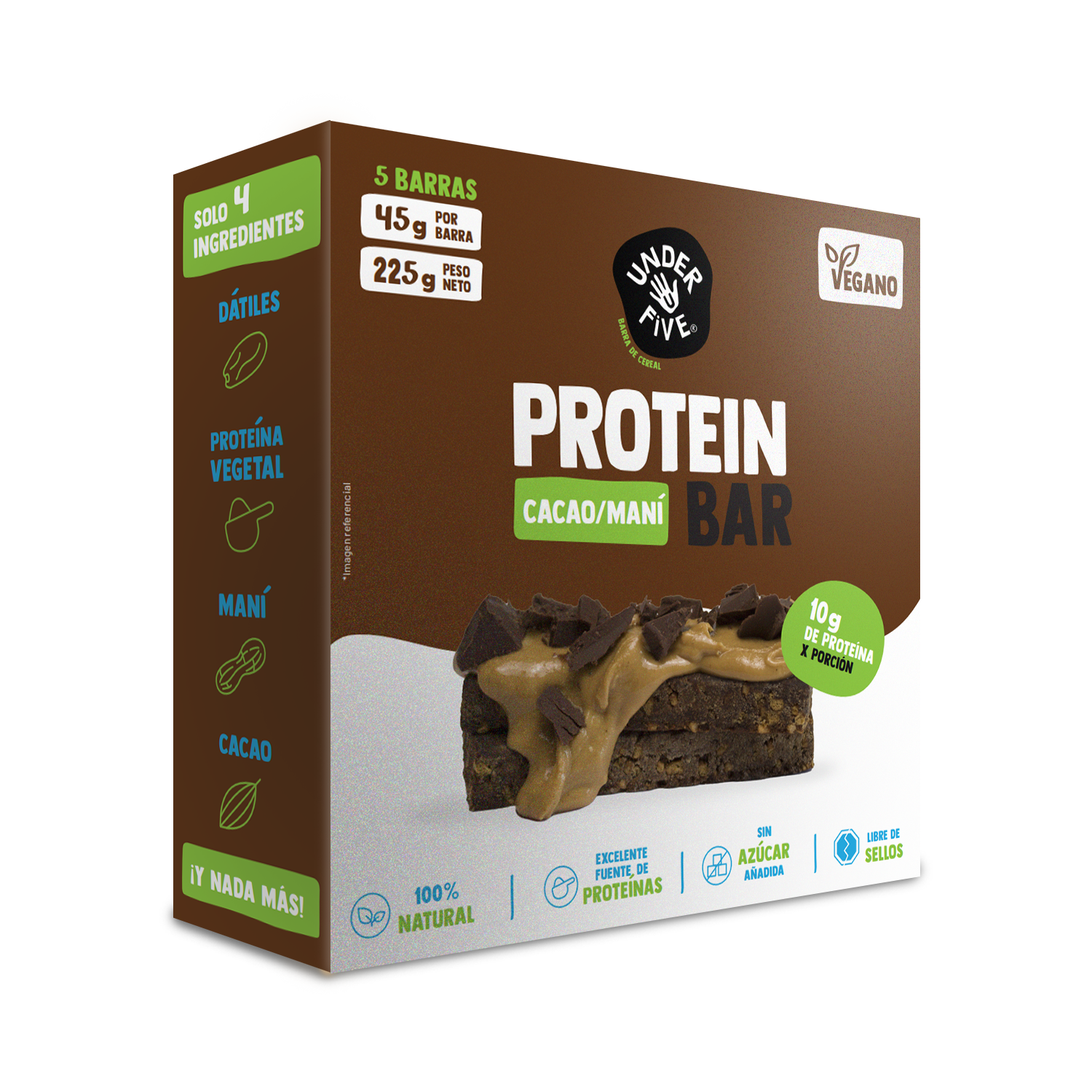 Underfive Protein Bar CACAO (Caja de 5 Unidades) – UNDERFIVE
