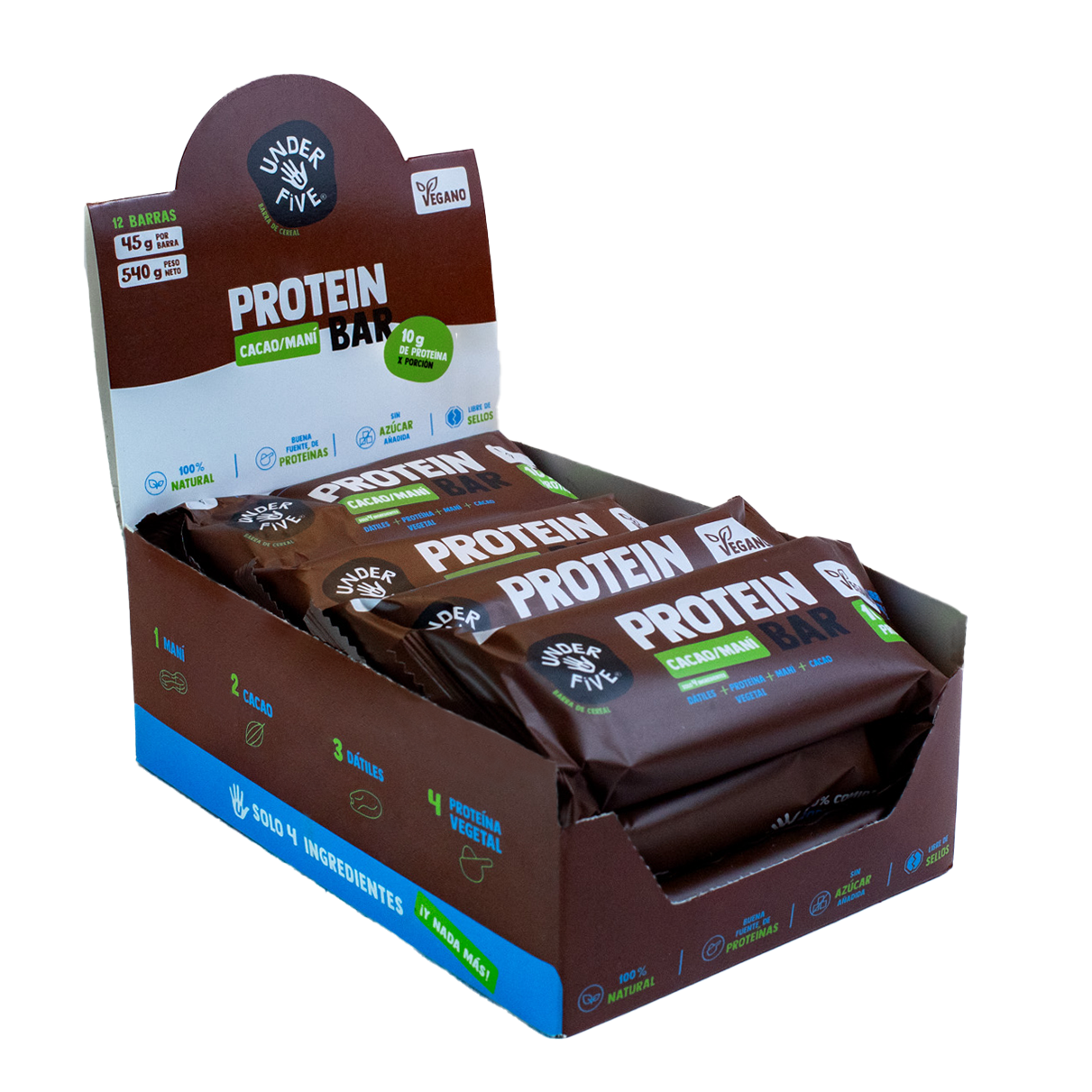 Underfive Display 12 - Protein Bar CACAO – UNDERFIVE