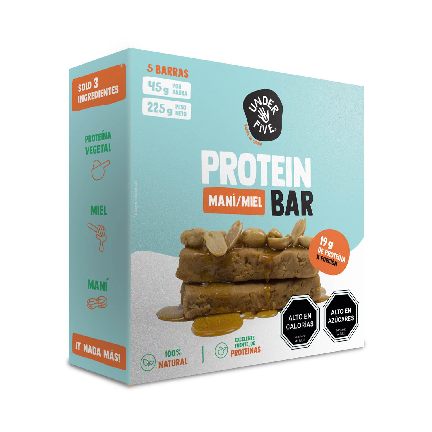 Underfive Protein Bar MANÍ/MIEL (Caja de 5 Unidades) – UNDERFIVE