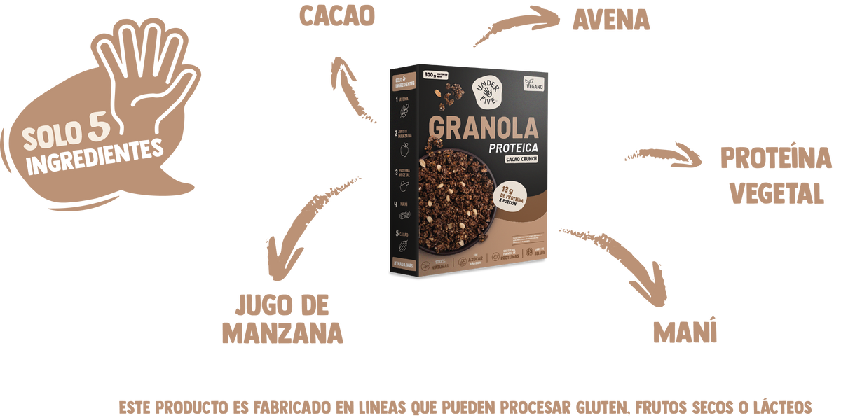 Underfive Granola Proteica CACAO CRUNCH – UNDERFIVE